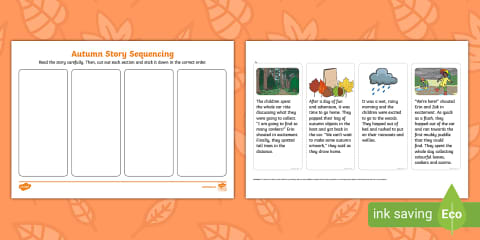 Spring Story Sequencing Strips