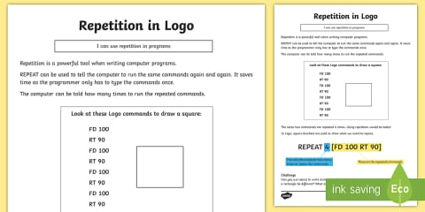 Turtle Logo Algorithm Computing Curriculum Vocabulary Poster