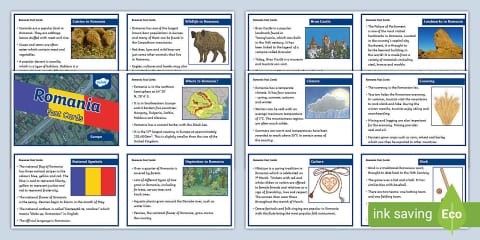 Facts about the Country Romania Display Poster