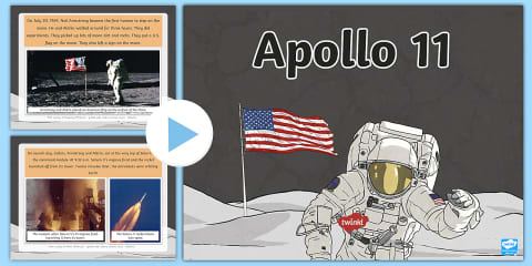 Second Grade Apollo 11 Reading Comprehension Worksheet