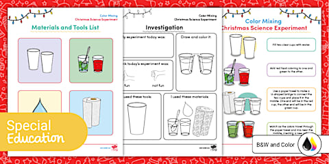 Floating Ornaments Simple Christmas Science Experiment for Special ...