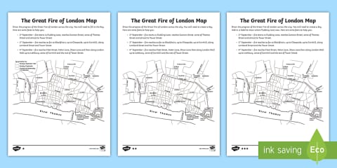 KS2 The Great Fire of London Page Border Pack - GFOL, King Charles II ...
