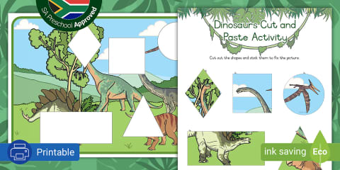 Preschool: Prehistoric Animals - Visual Discrimination Activity Sheets