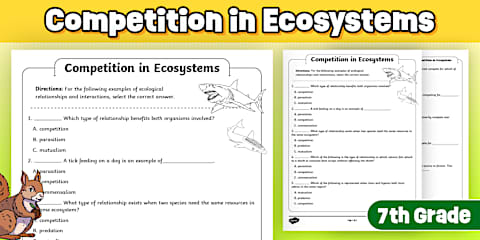Seventh Grade Symbiosis Color by Number Worksheet