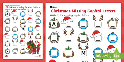Winter Missing Uppercase and Lowercase Letters Cut and Paste Worksheets ...
