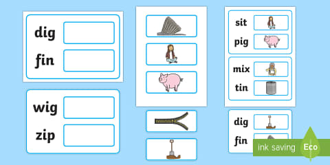 Reinforcing CVC Words: Photo and Word Matching Activity