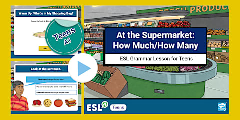 ESL Much or Many: Countable and Uncountable Nouns Sorting Cards and ...