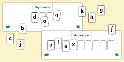 Editable Name Writing Make, Read, Write Modelling Dough Mats