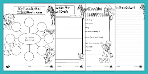 First Grade My Favorite Farm Animal Informative Writing Prompt Worksheet