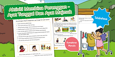 Aktiviti Membina Ayat Berdasarkan Gambar - Suku Kata KVK KVV