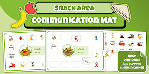 Twinkl Symbols: Snack Time AAC Mat