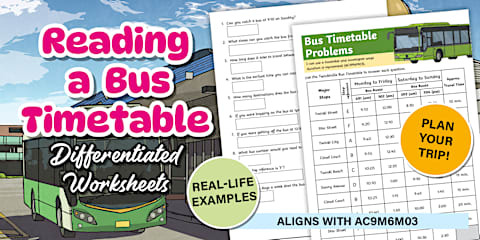 Read and Interpret Timetables Maths Activity Sheets