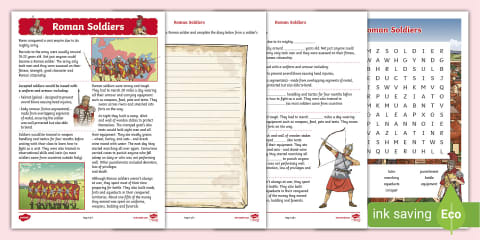 Roman Army War Machines Matching Activity