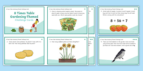 9 Times Table Differentiated Themed Challenge Cards