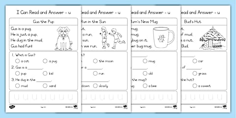 Grade 1 English - Term 1 - Reading Comprehensions- Worksheet: a Sound ...