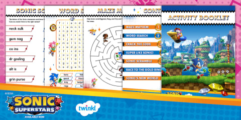 Sonic: Addition Within 20 Math Worksheet