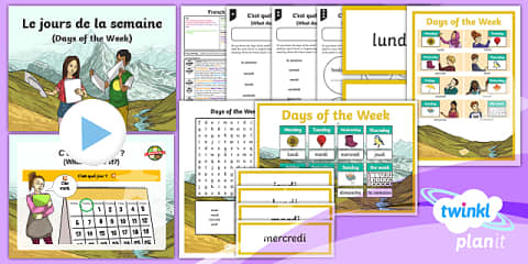 French: Days of the Week Word Scramble