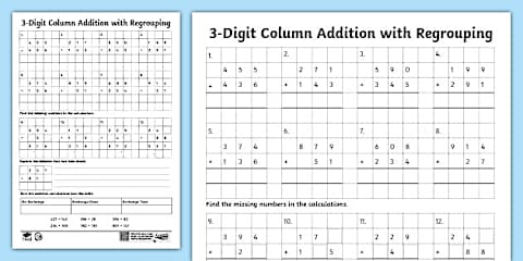 Differentiated Split-Strategy Addition Worksheets | Twinkl