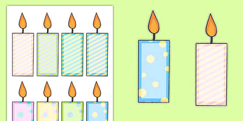 Birthday Candle Labels