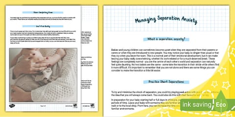 Separation Anxiety: Saying Goodbye to Mom Social Story Booklet for ...