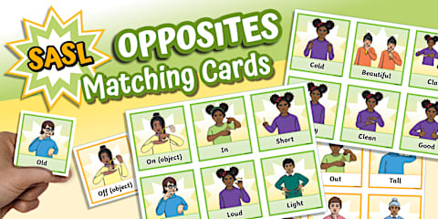 Foundation Phase - SASL- Road Safety - Vocabulary Signs - Matching ...
