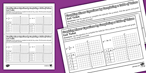 Eighth Grade Linear vs. Nonlinear Functions Reference Sheet
