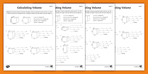 Volume Matching Worksheet for 3rd-5th Grade