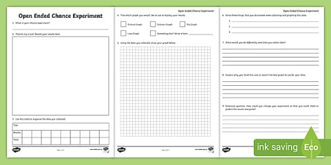 Chance Spinners Worksheet