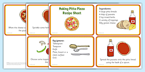 Making a Pizza Sequencing Cards