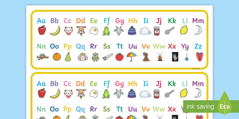 Upper-case and Lower-case Alphabet Letter Chart | EYLF