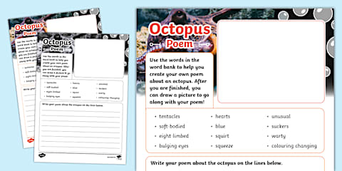 KS1 Super Sea Creatures Poetry Mat Pack