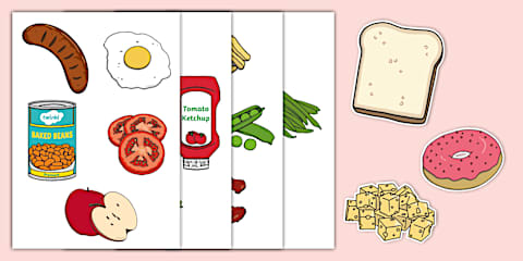 Clip Art Fruit and Vegetables Cut-Outs