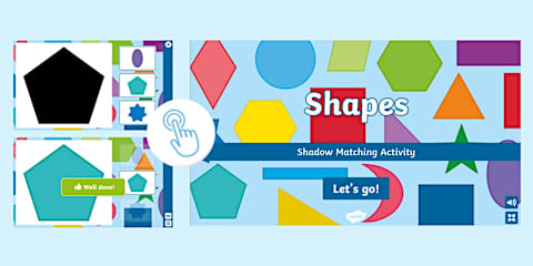 EYFS 2D Shape Monster Interactive Game