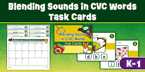 CVC Words Blending Game 音声付きフォニックスパワーポイント