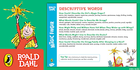 The Magic Finger: Character Description and Comparison Pack