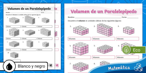 Ejercicios de volumen de prismas rectangulares