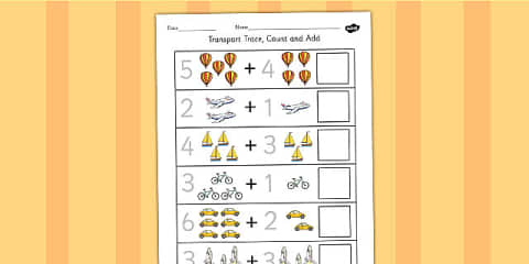 Robin Hood Trace, Count and Add Worksheet / Worksheet - robin, hood ...