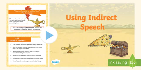 Direct and Indirect Speech Matching Worksheet