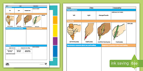 Handwriting Checklist Occupational Therapy Screening Tool