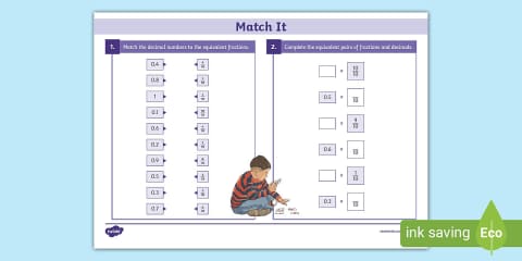 Count in Tenths Activity Sheets