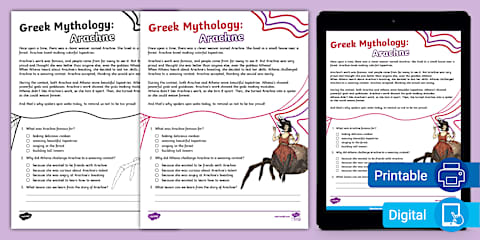 Greek Mythology: Create a Character Worksheet for 3rd-5th Grade