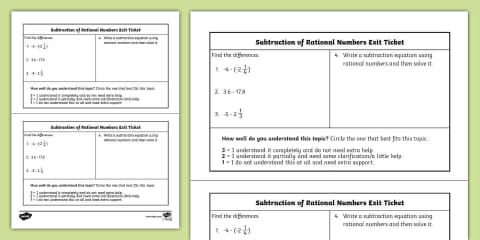 Seventh Grade Rational Numbers Conversion Practice