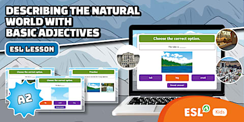 ESL Natural World Read and Colour Activity Sheet [Kids, A1]