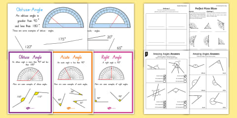 Types of Angles Display Posters