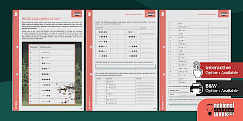 Morse Code Worksheets and Code-breaker Chart