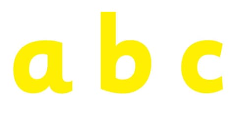 Display Lettering & Symbols (Pure Yellow)