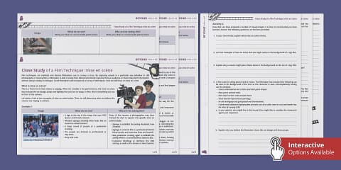 Camera Angles and Techniques Activity