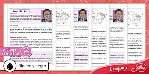 Guía de Trabajo: Ficha Resumen Rosa Parks