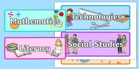 Visual Timetable Subject Cards Signs and Labels