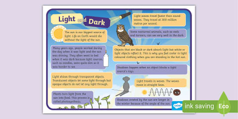 Light and Dark Display Poster